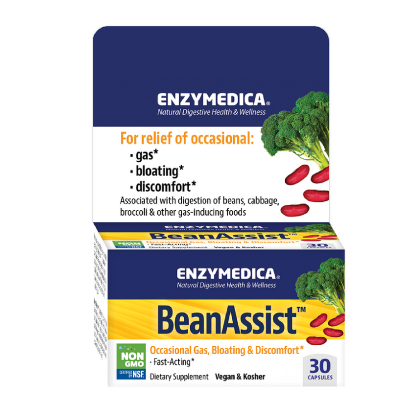Enzymedica, BeanAssist™ 30 Capsules | Digestive Enzymes for Gas and ...