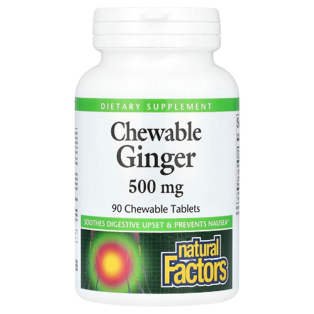 Natural Factors, Chewable Ginger 500 mg 90 Chewable Tablets | Helps ...
