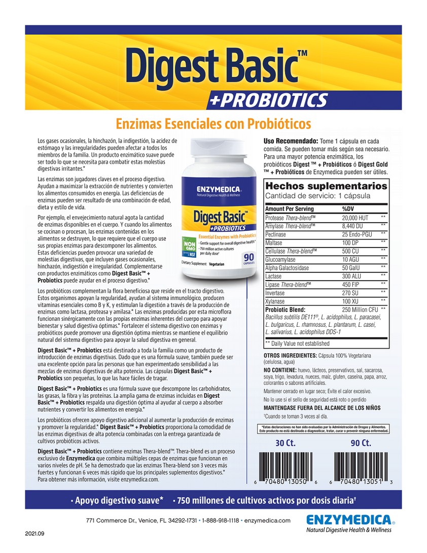 Digest Basic +PROBIOTICS 30 and 90 Capsules For Digestive Health ...