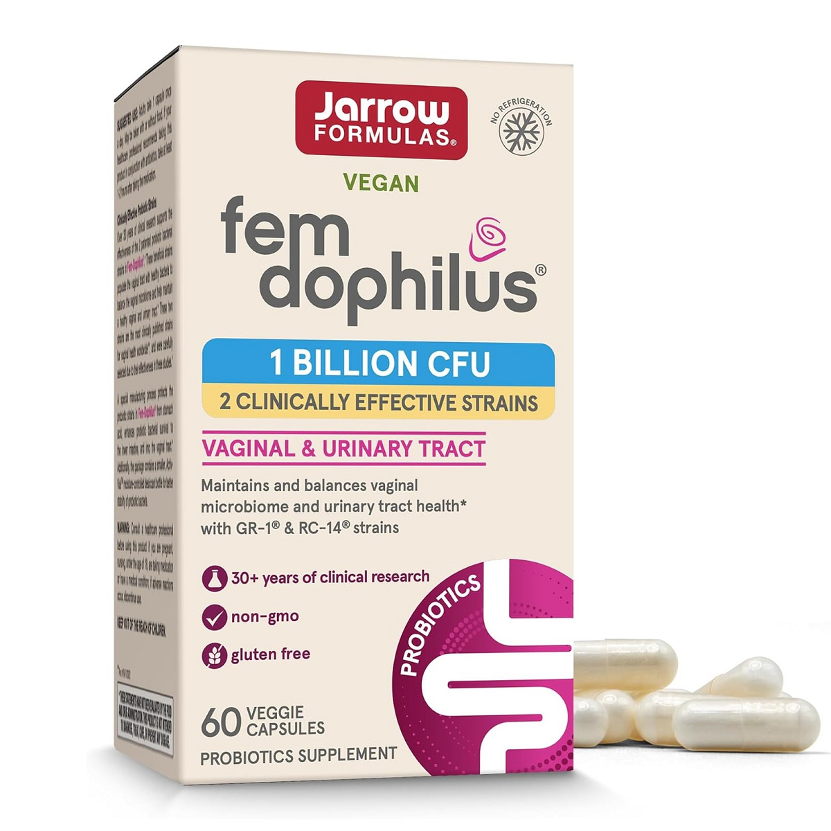 Jarrow Formulas, Fem-Dophilus 60 Capsules | For Vaginal Health And ...