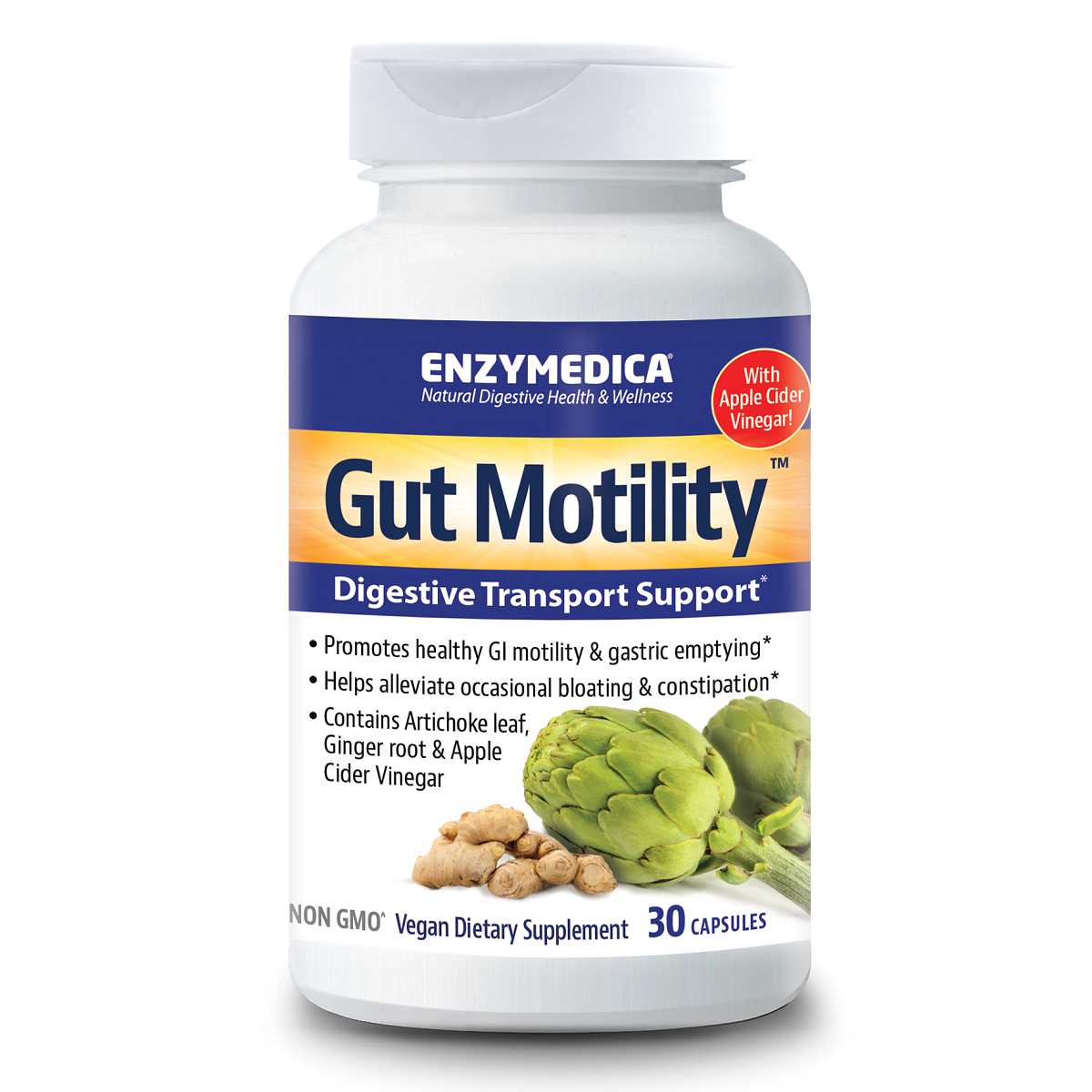 Enzymedica, Gut Motility 30 Capsules | Promotes Healthy GI Motility ...
