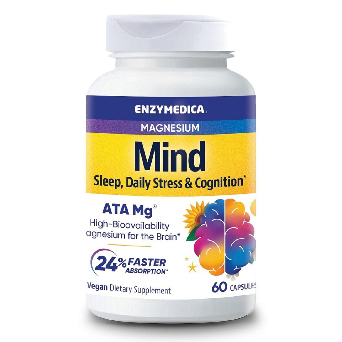 Enzymedica, Magnesium Mind 60 and 120 Capsules | Support For Healthy ...