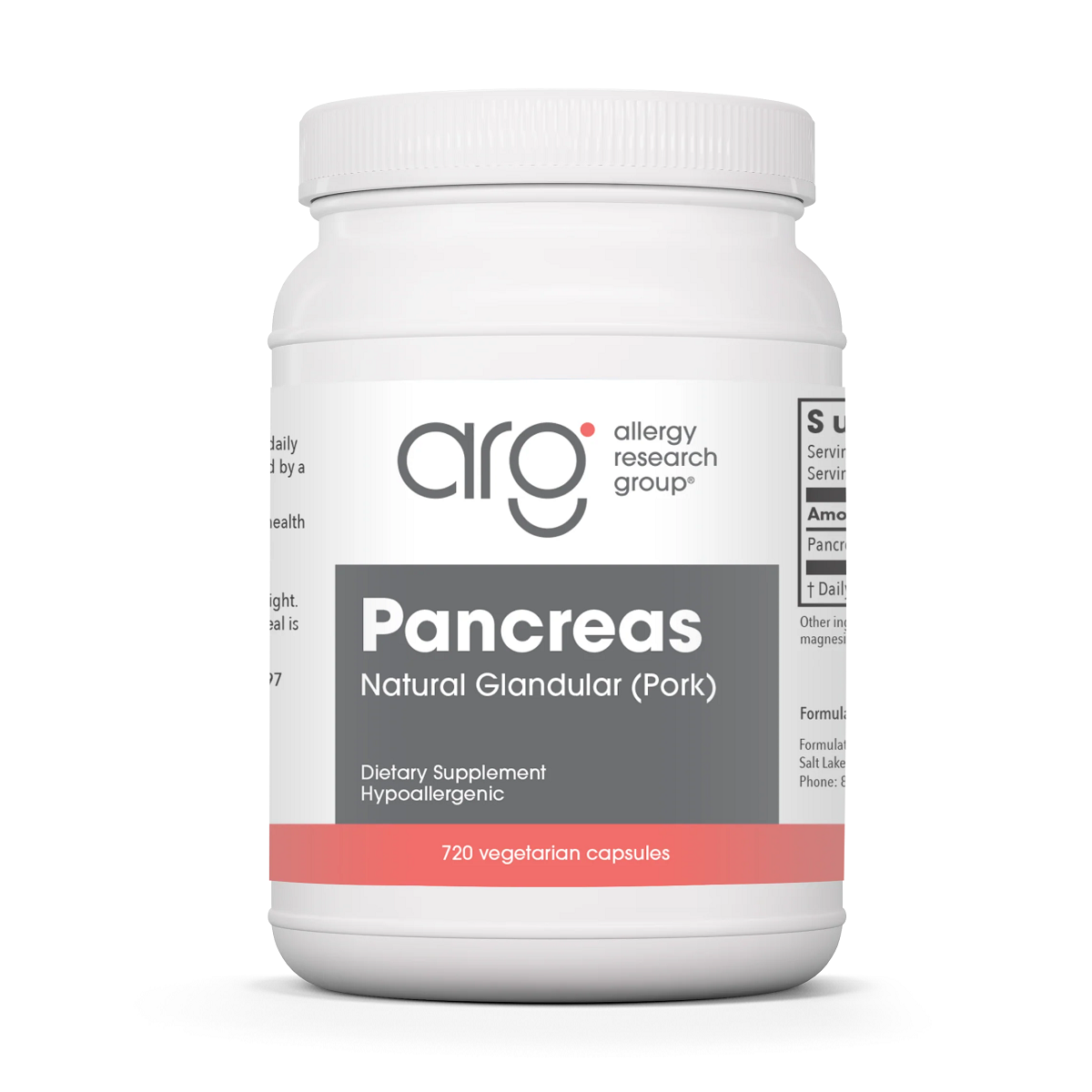 Allergy Research Group, Pancreas Pork 720 Veg Capsules | For Digestion ...