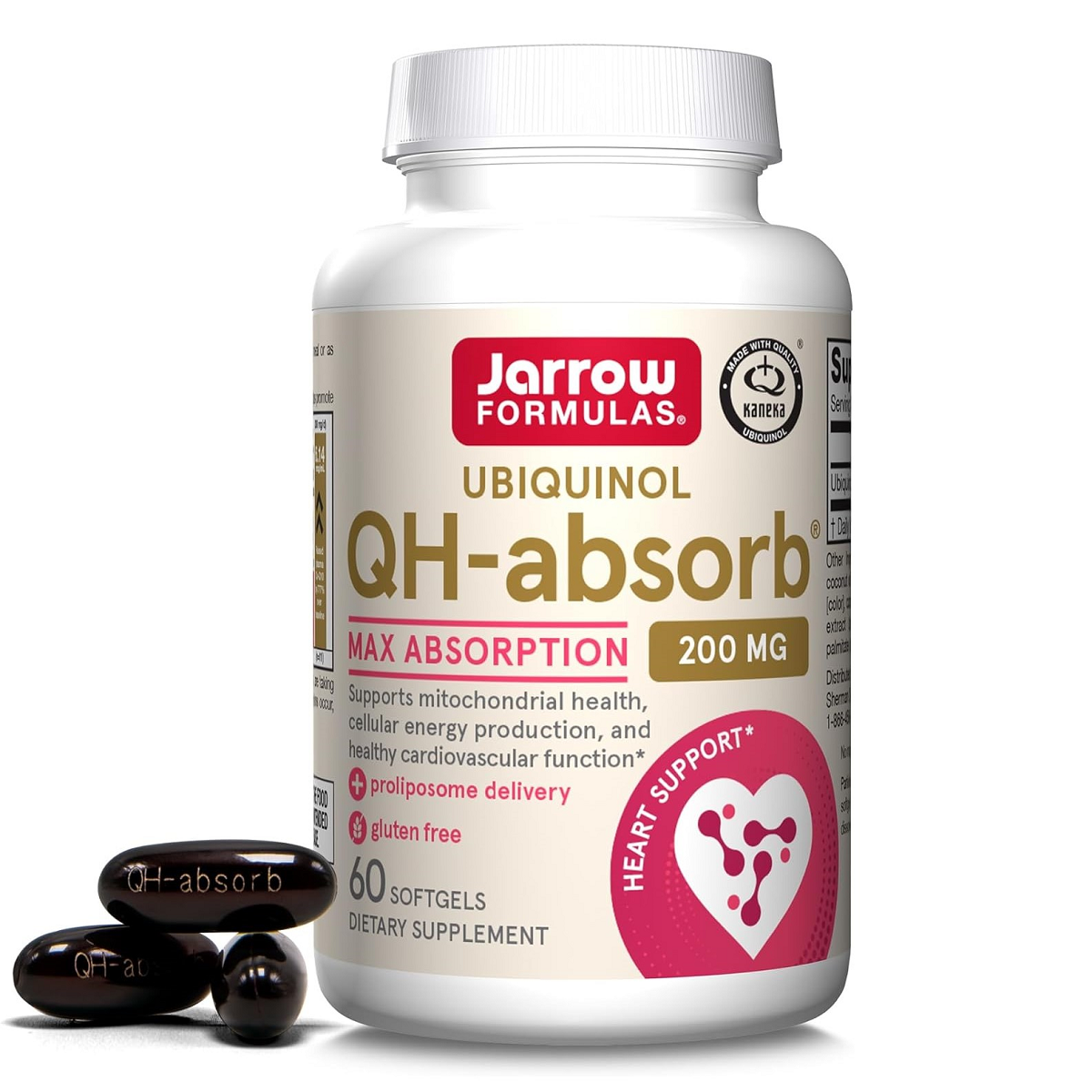 Jarrow Formulas, QH-absorb 200 mg 60 Softgels | Supports Mitochondrial ...