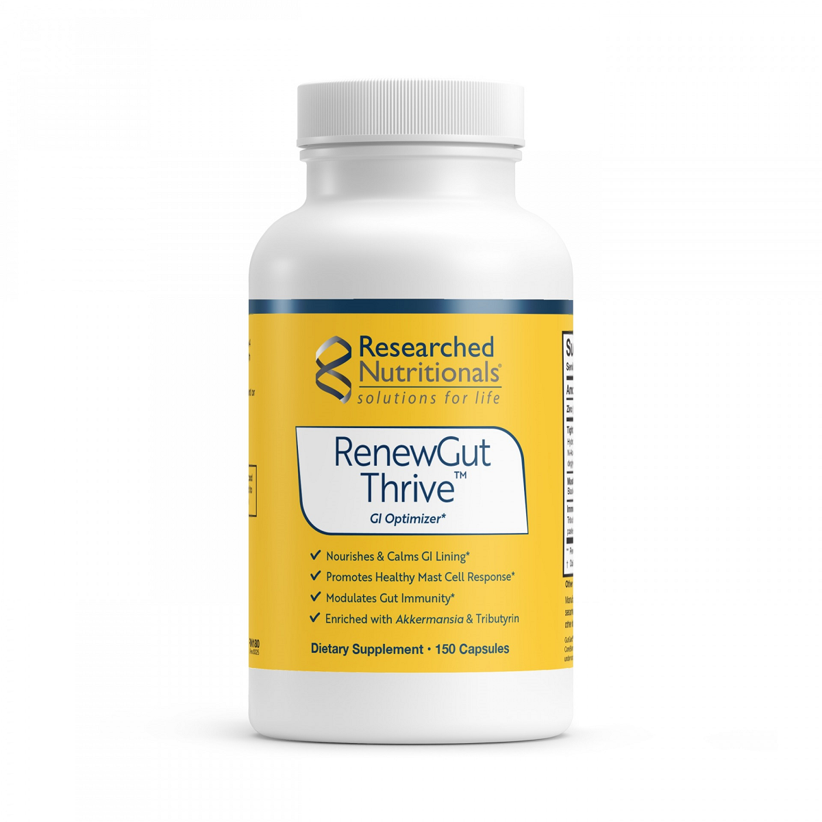 Researched Nutritionals, RenewGut Thrive™ 150 Capsules | Support Gut ...
