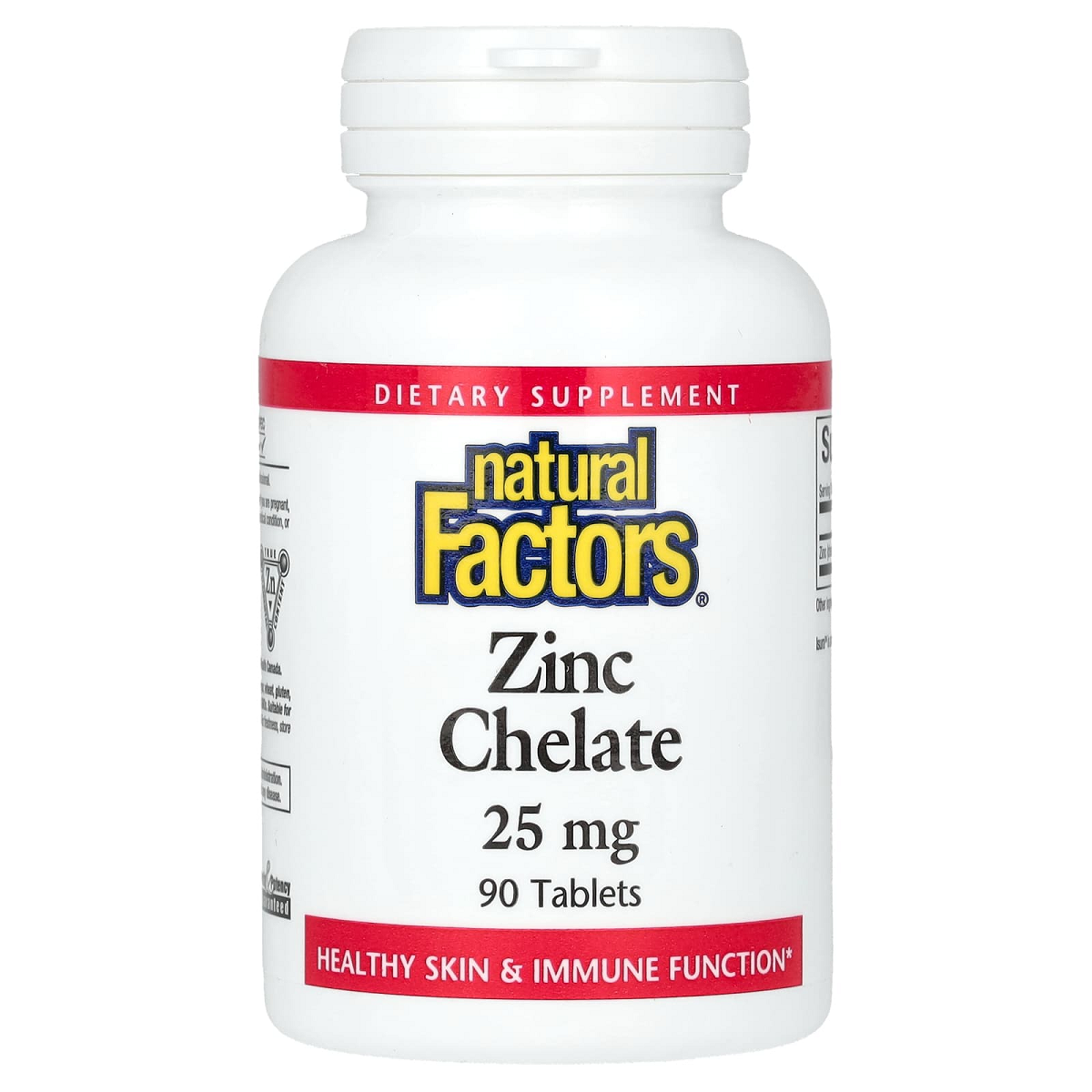 Natural Factors, Zinc Chelate 25 mg 90 Tablets | Support for Healthy ...