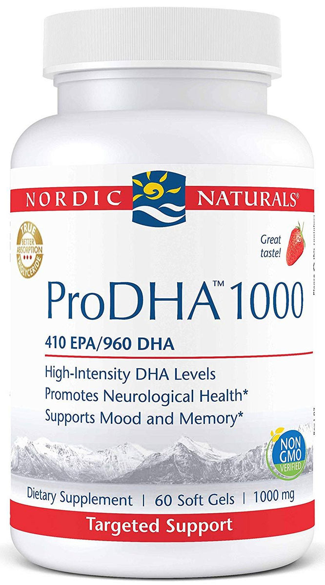 Nordic Naturals, ProDHA 1000 mg Strawberry 60 - 120 Softgels – Agape ...