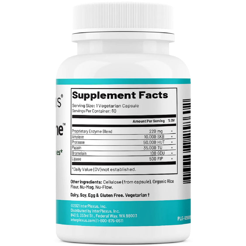 InterPlexus, Mega-Polyzyme 60 Vegetarian Capsules | Support the Digestion of Macronutrients ...