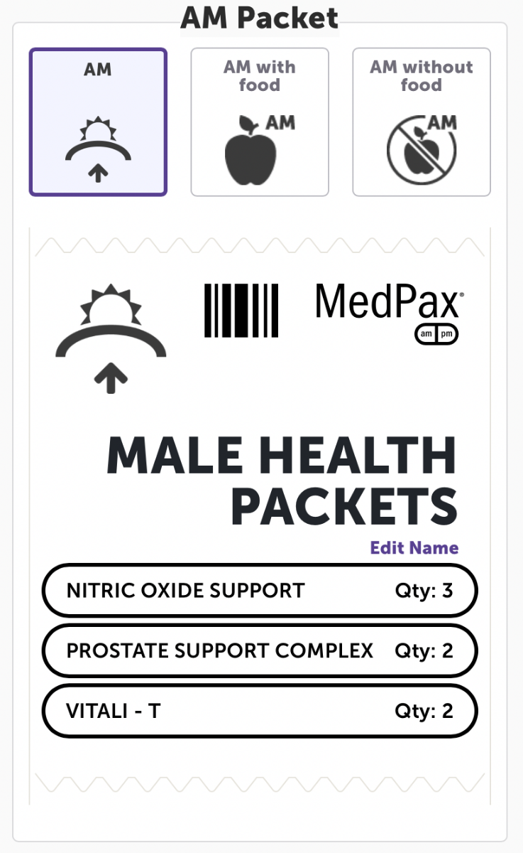 Protocols For Health, Male Health Pax 30 Daily Packets | Promotes ...