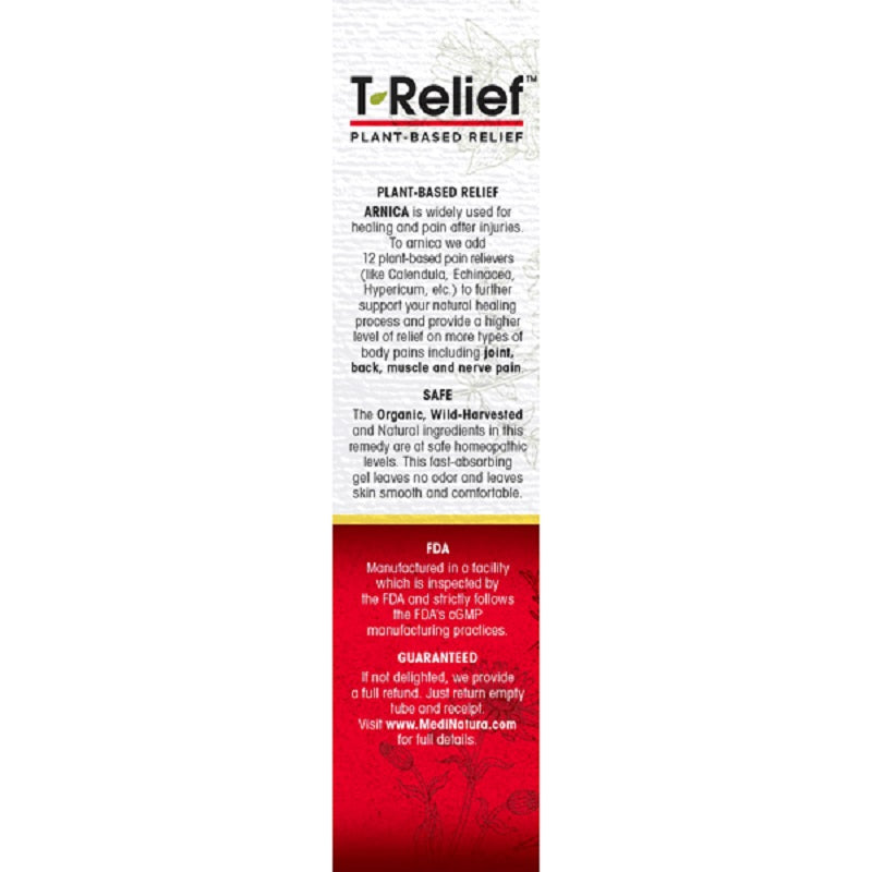 MediNatura, T -Relief Extra Strength Pain 3 oz Gel | Relieves Muscle ...