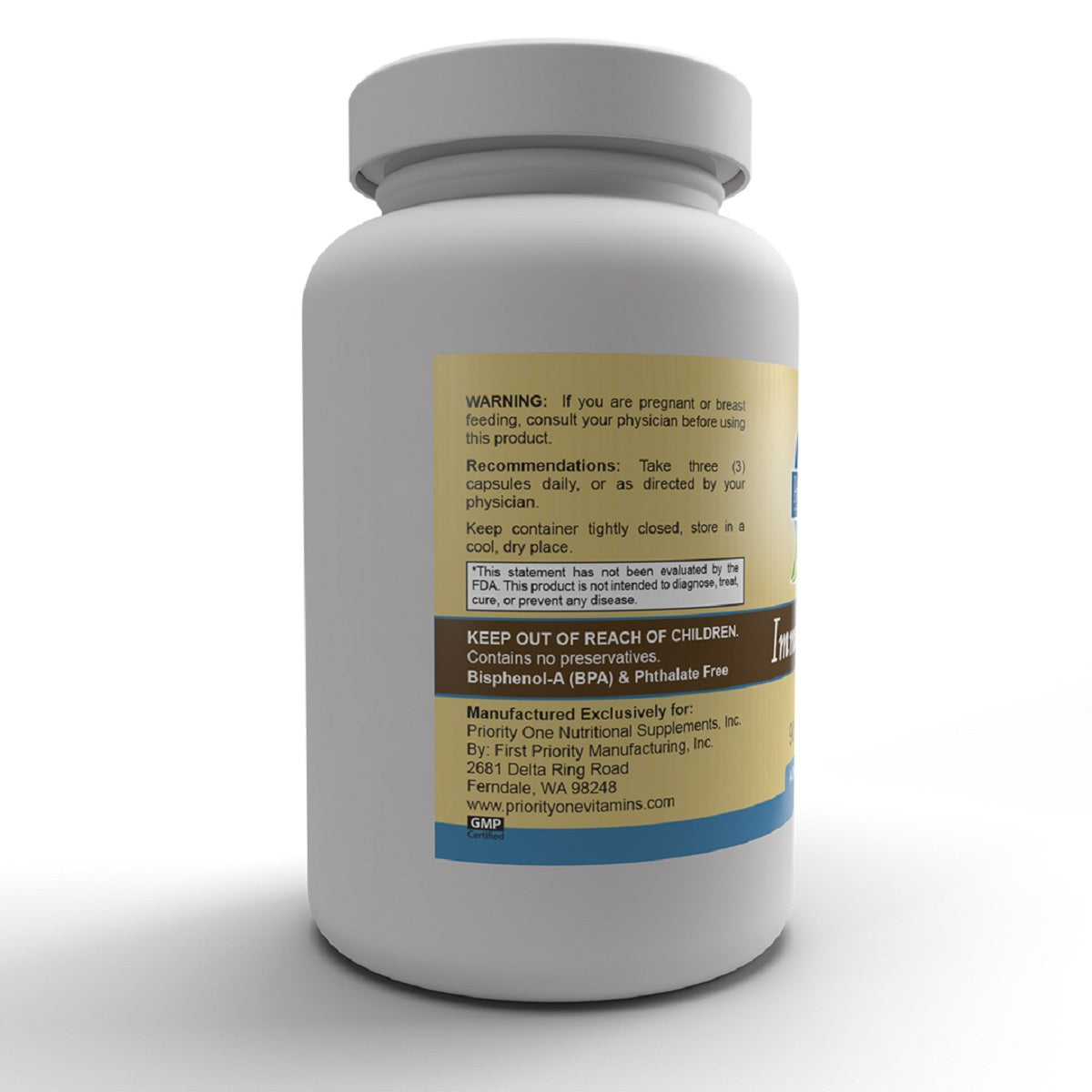 Priority One, Immuno Caps 90 Capsules | Support The Body’s Healthy ...