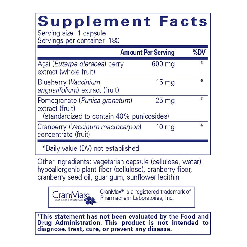 Pure Encapsulations, Acai 600 - 180 Capsules | Provide Antioxidant ...